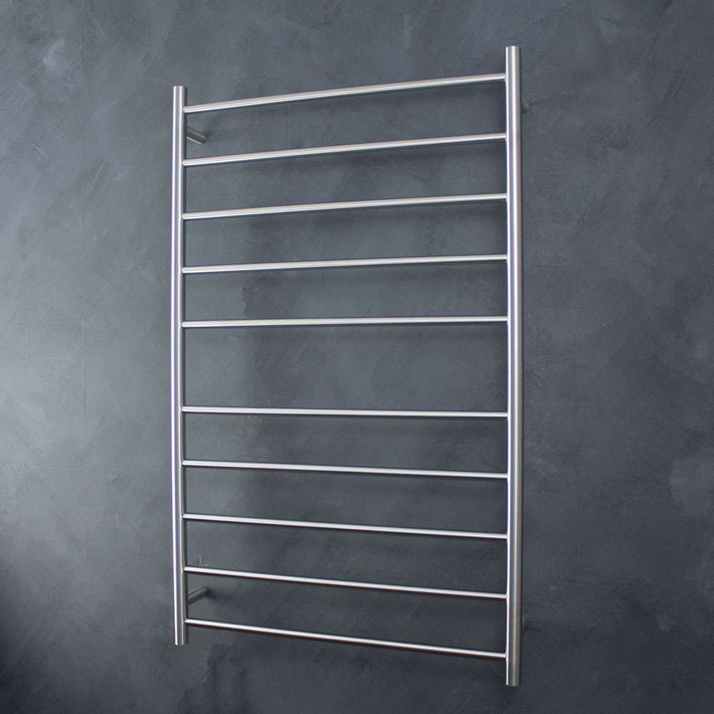 BRU-RTR04 Round Heated Towel Rail Brushed Satin